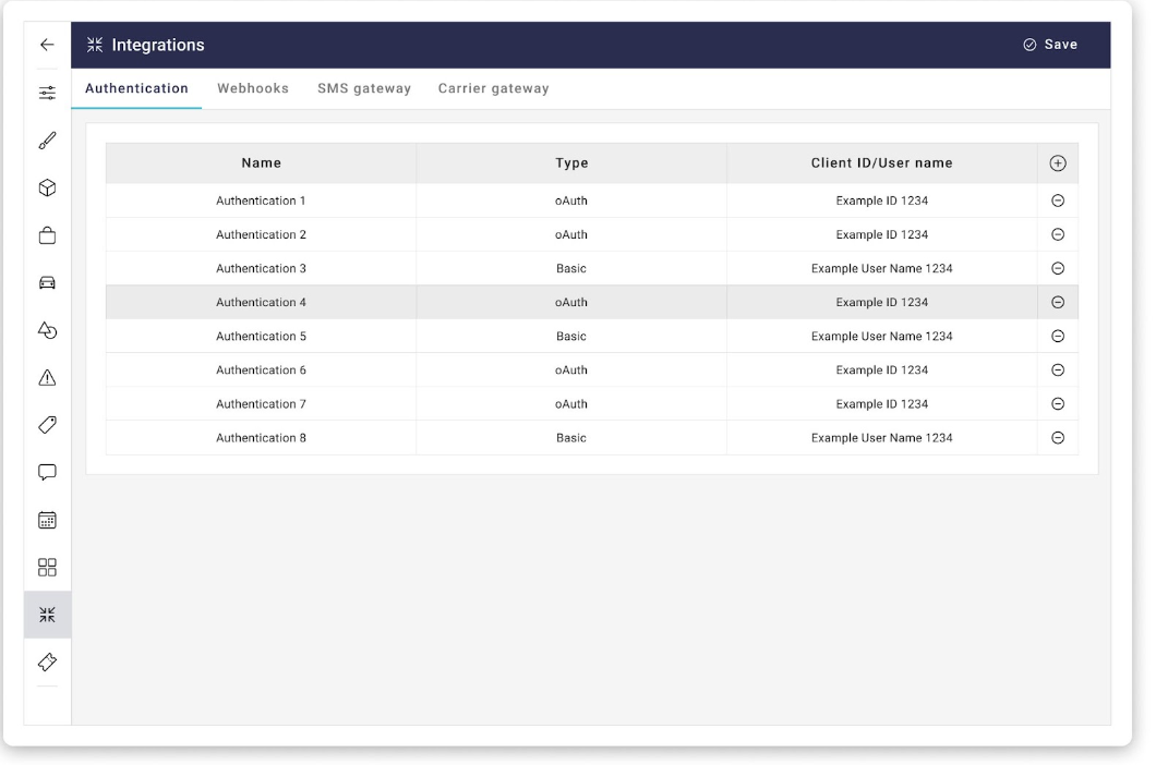New Integrations Tab Urbantz Support 