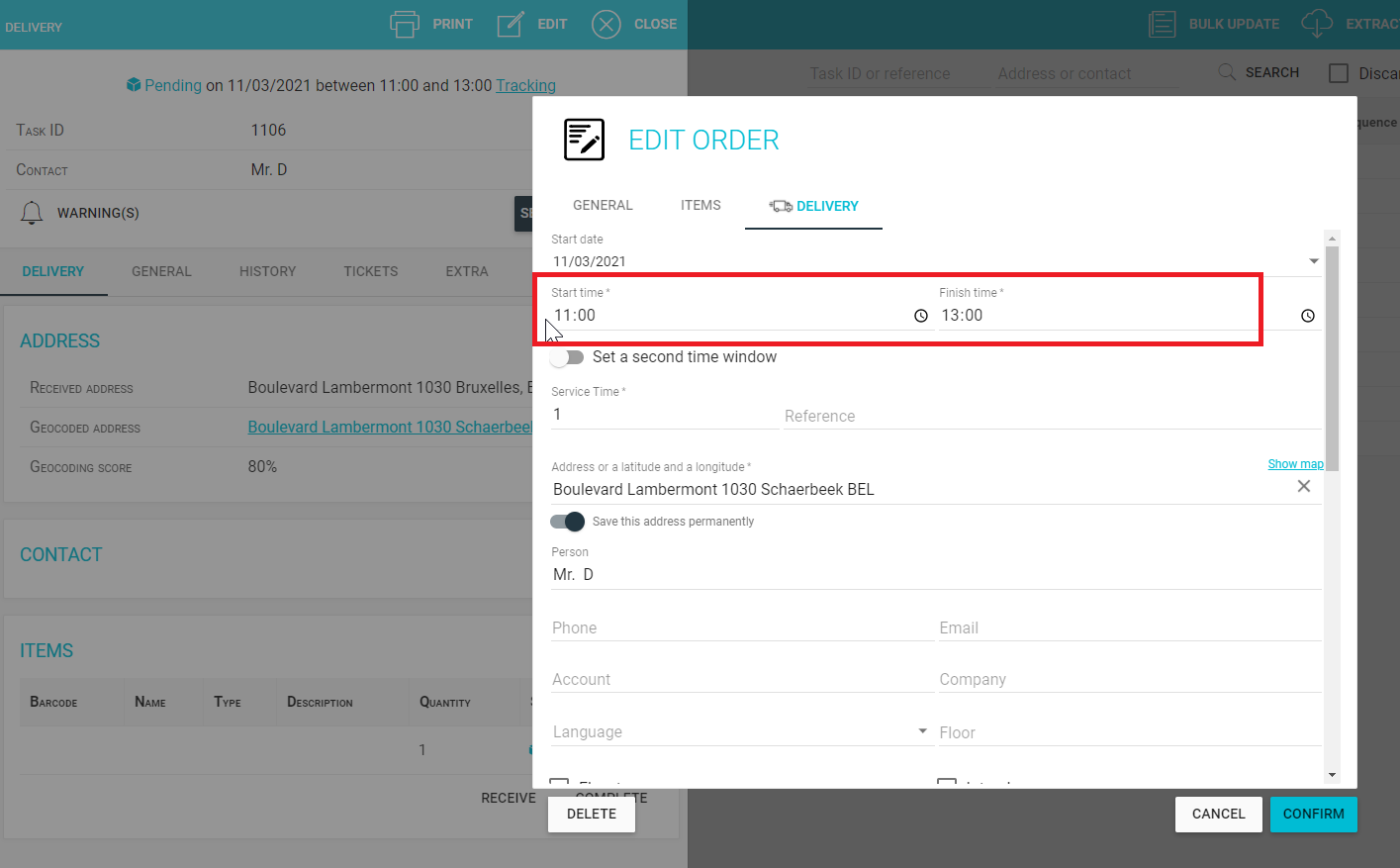What are Time Window, ETA and Actual ETA? – URBANTZ | SUPPORT